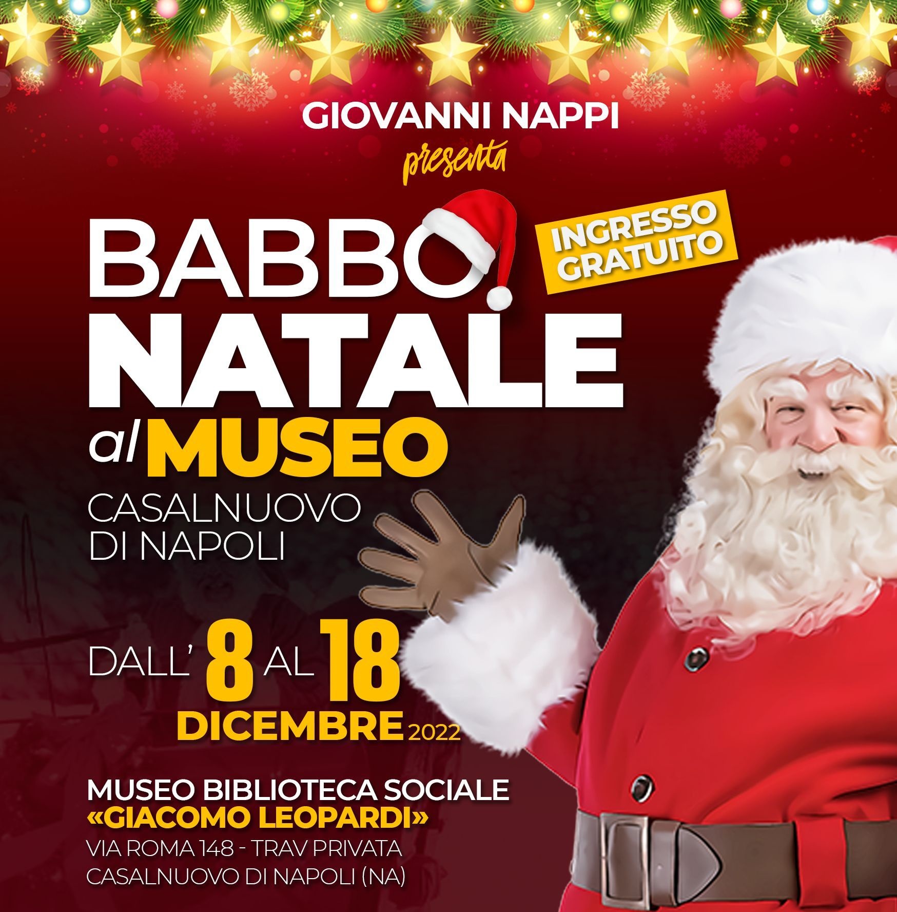 BABBO NATALE AL MUSEO - Museo Biblioteca Sociale Giacomo Leopardi